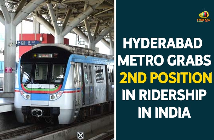 Hyderabad Metro Grabs 2nd Position In Ridership In India | Mango News