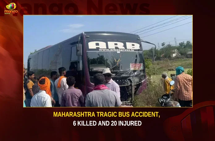 Maharashtra Tragic Bus Accident 6 Killed And 20 Injured | Mango News